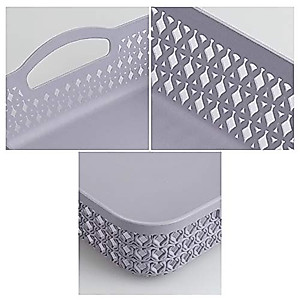 Ortodayes Plastic Basket Trays, Paper Storage Baskets Set of 6