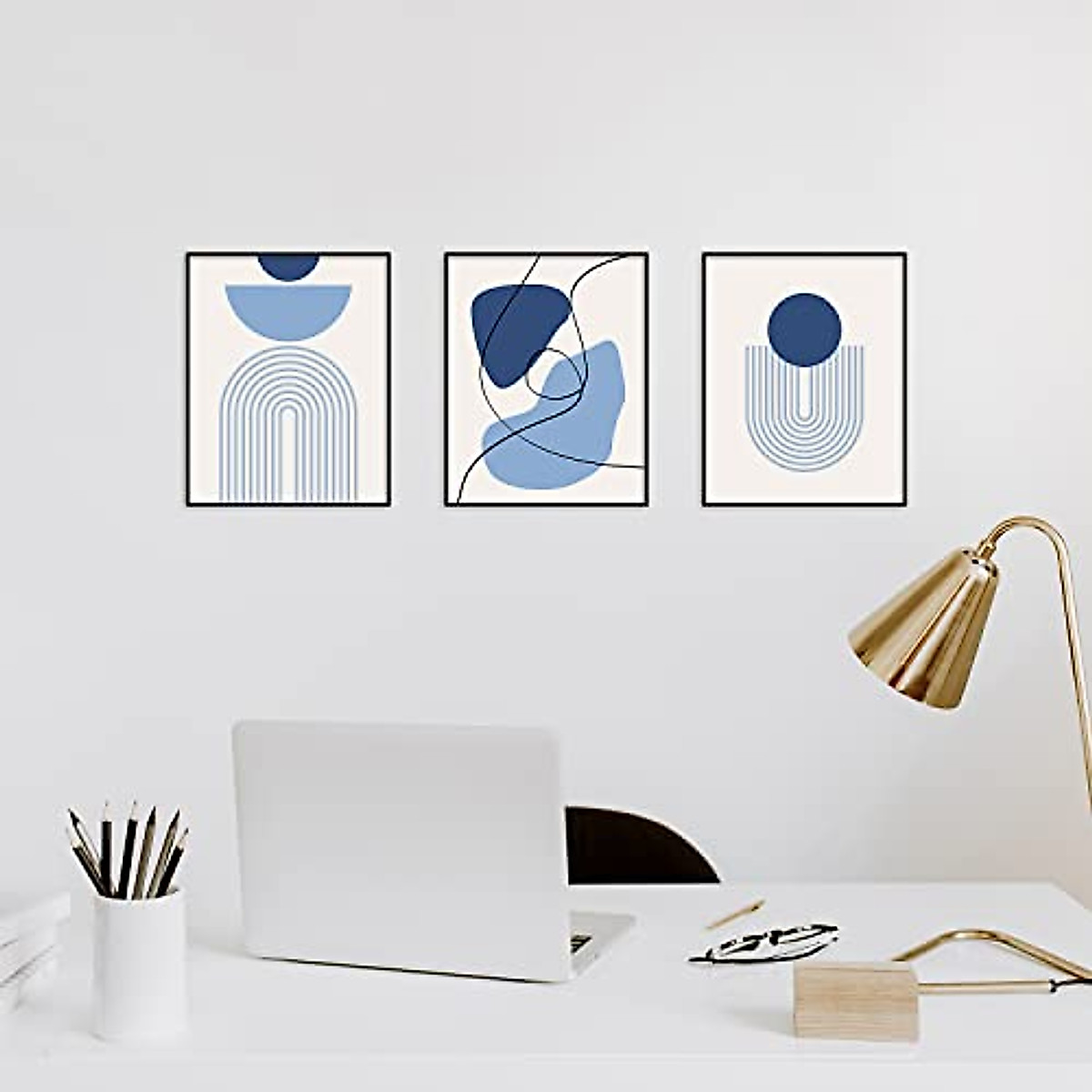 Matisse Wall Art Prints Set of 6 Matisse Prints, Minimalist Boho Wall Art, Abstract Matisse Poster, Mid Century Modern Wall Art, Aesthetic Posters, Boho Wall Decor (Blue, 8x10 in UNFRAMED)