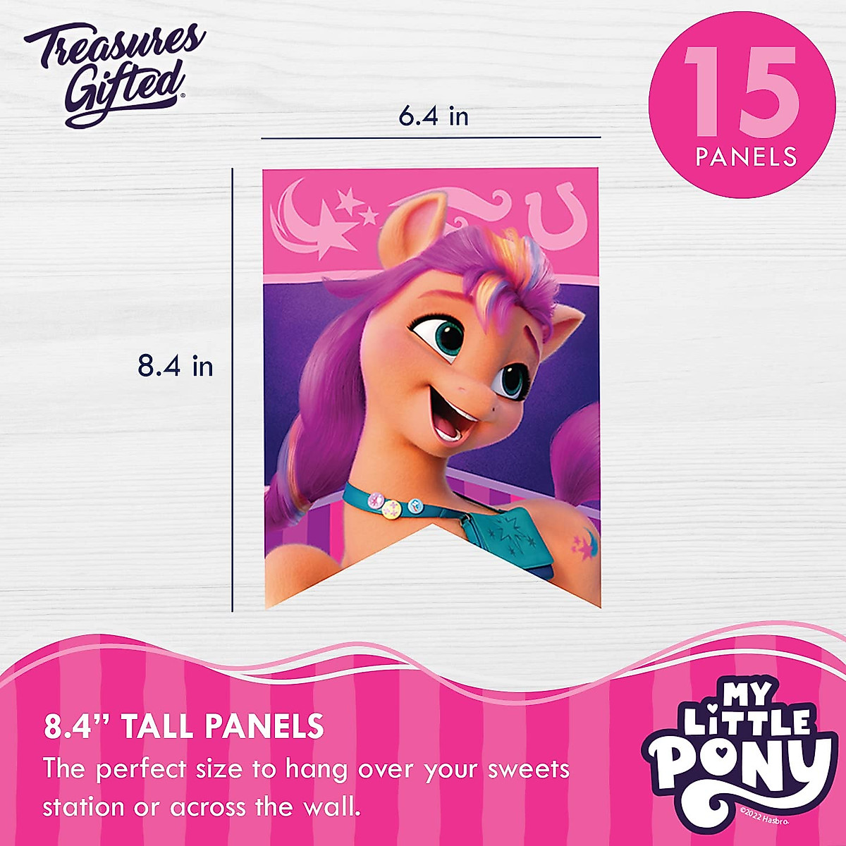 Treasures Gifted Officially Licensed My Little Pony Birthday Banner - My Little Pony Happy Birthday Banner - My Little Pony Birthday Party Supplies - My Little Pony Party Decorations for Walls