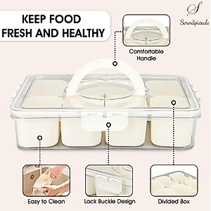 Big Snackle Box Charcuterie Container - Food Grade Portable Snack Box for Travel, Beach, and Car - Snack Shield Lock, Snap-On Tray, and Snack Storage for Charcuterie and More.