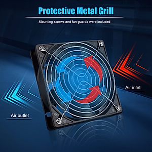 KEYFANCLUB 2-Pack 120mm Fan DC 12V Computer Fan 120mm x120mm x 25mm 2-Pin High Performance Cooling Fan