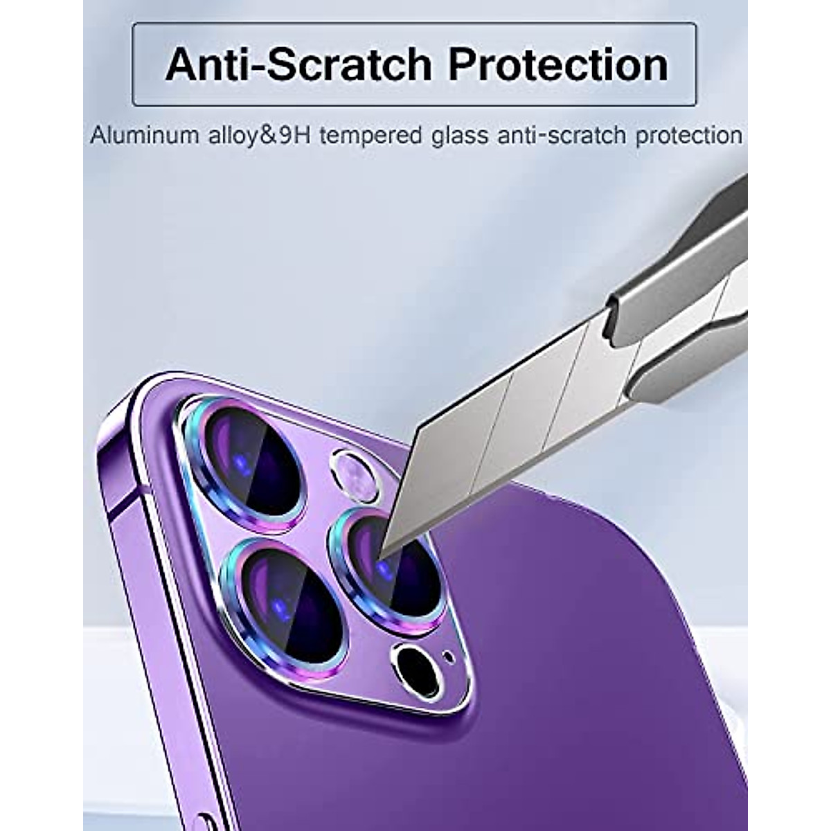 Actgan for iPhone 14 Pro and iPhone 14 Pro Max Camera Lens Protector Aluminum Alloy Plus Acrylic + 9H Tempered Glass Camera Screen Full Coverage Accessories Case Friendly Cover Colorful