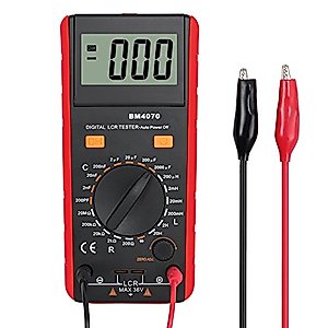 CAMWAY LCR Meter LCD Capacitance Inductance Resistance Tester Measuring Meter Self-Discharge pF nF μF with Overrange Display