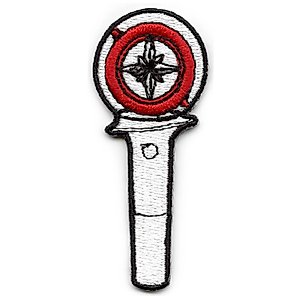 Star Light Stick Patch KPOP Fan Emoji Embroidered Iron On