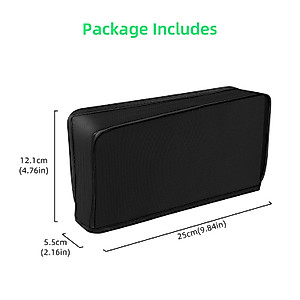 Mcbazel Switch/Switch OLED Dust Cover, Anti Scratch Protective Case Waterproof Cover Sleeve for Switch/Switch OLED Charging Dock - Black