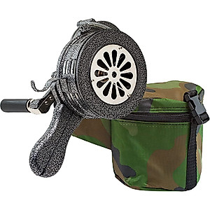 Vixen Horns Metal Hand Crank Siren, Loud Portable Air-raid Hand Held Siren, Manual Operated Siren Horn, Handheld Fire Alarm Tornado Air Raid Siren, VXS-1000M
