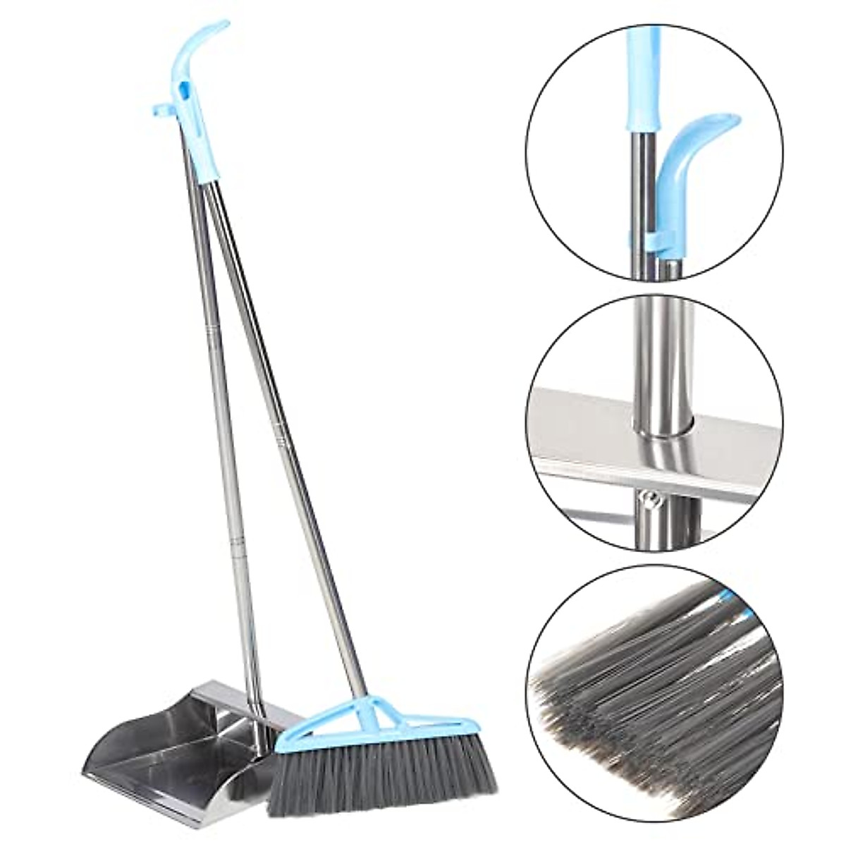 Zerodeko 1 Set Stainless Steel Trash Shovel Stainless Steel Trashcan House Brooms for Sweeping Indoor Sweeping Shovel Tools Garden Bucket Office Outdoor Stainless Steel + Plastic