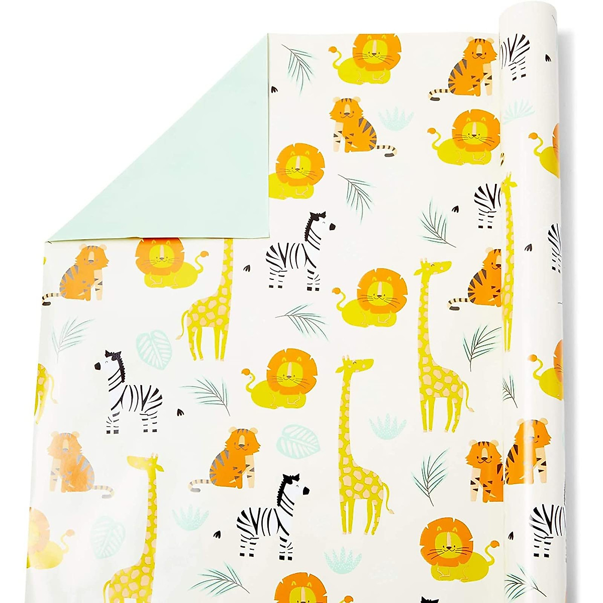 Sparkle and Bash Baby Shower Wrapping Paper, Double-Sided with Cut Lines, 30 In x 16 Ft (3 Rolls)