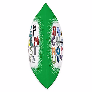 New Alphabet Letters for Kids 2022 Merchandise Villain Letter ABCs Tee Boys Evil Alphabets Bleach Throw Pillow, 16x16, Multicolor