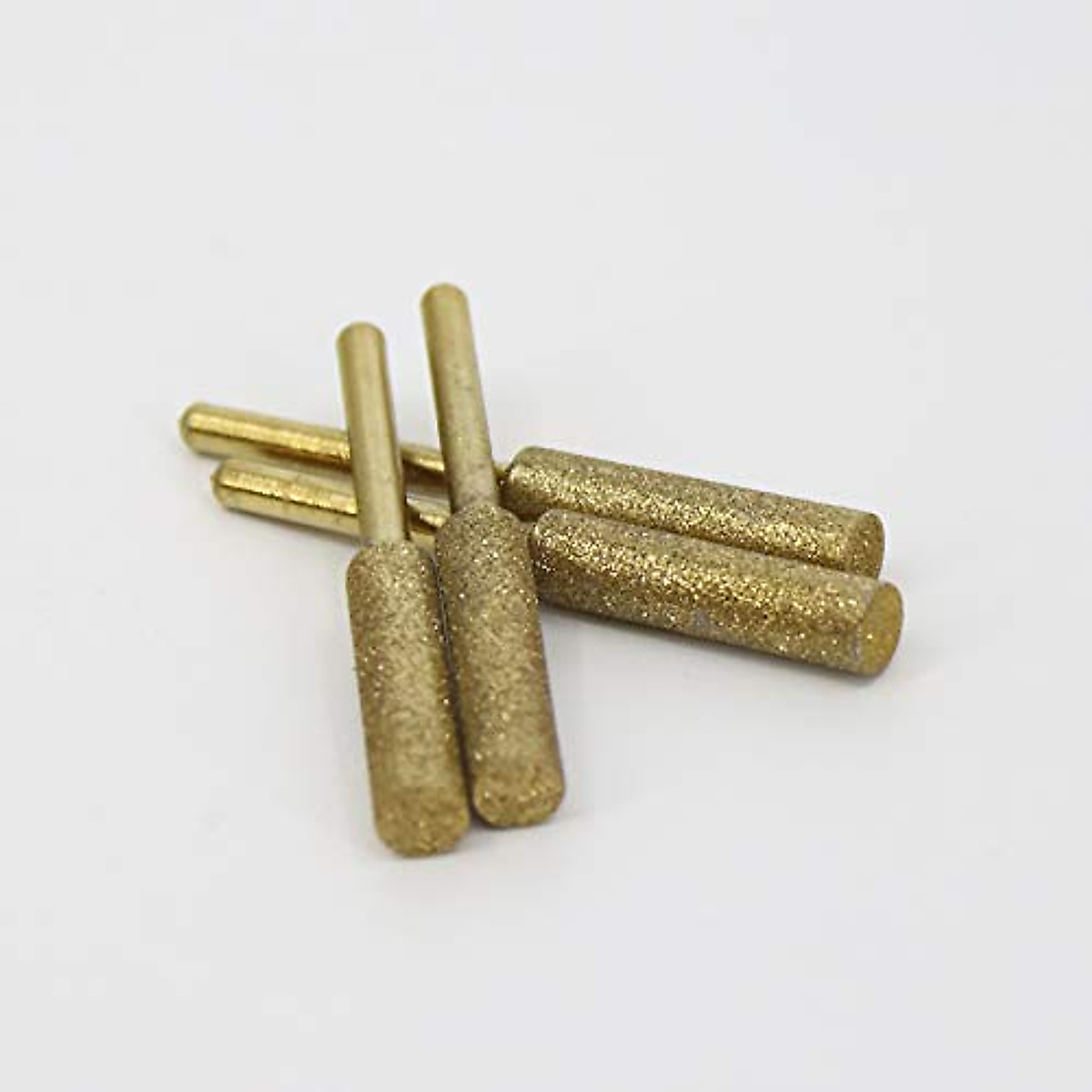 Diamond Chainsaw Sharpener Burr 1/8" Shank，5/32-Inch Electric Sure Sharp Replacement Sharpening Stones ，Suitable for Dremel Echo Poulan gasoline/electric chain saw 12Pack (5/32 Inch/ 4.0 mm)