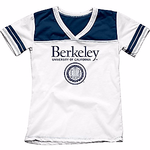 Bag2School University of California UC Berkeley Cal Bears Girls Youth Kids Tee Shirt (YXS) White/Navy