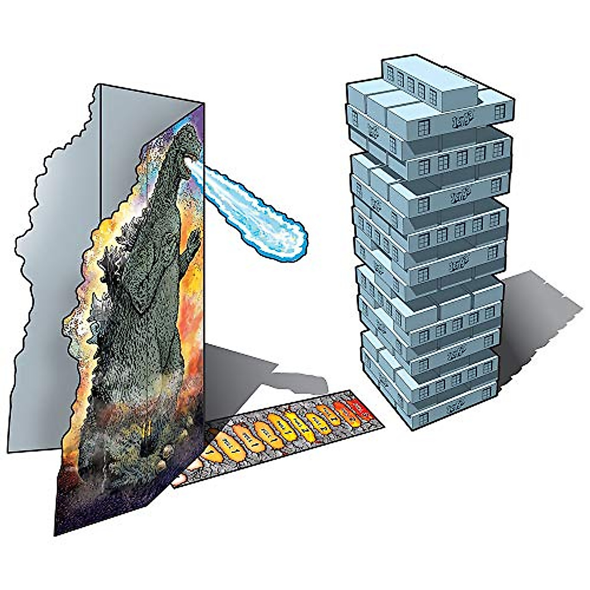 Jenga: Godzilla Extreme Edition | Based on Classic Monster Movie Franchise Godzilla | Collectible Jenga Game | Unique Gameplay Featuring Movable Godzilla Piece