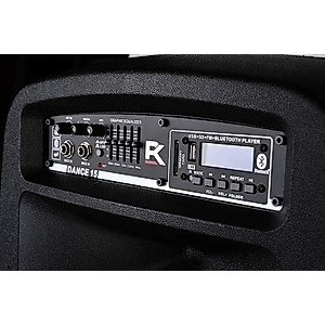 Proreck Dance 15 Portable 15-Inch 2000 Watt 2-Way Powered PA Speaker System Combo Set with Bluetooth/USB/SD Card Reader/FM Radio/Remote Control/LED Light