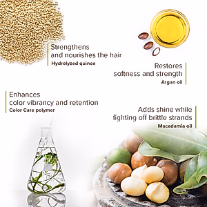 Macadamia Natural Quinoa Shampoo with Argan Oil for Color-Treated Hair - Enhances Shine, Strength, and Color Retention