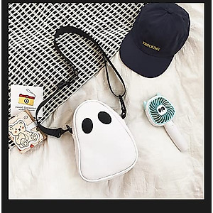 LoveWLC Special Ghost Face Handbags,White PU Ladies Purse