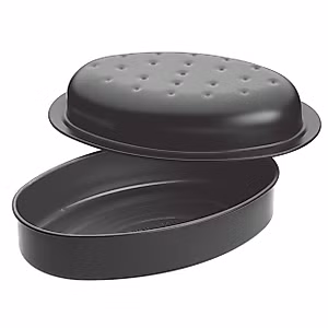MasterClass Self-Basting Non-Stick Roasting Tin with Lid, Carbon, Grey, 27 x 18 x 10cm