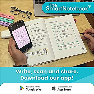 THESMARTNOTEBOOK Letter Dotted Luxury Hard Cover | 190 Pages | 100g | Eco-Friendly Smart Note-Taking | Free App for Digital Note-Taking and Organization | Black