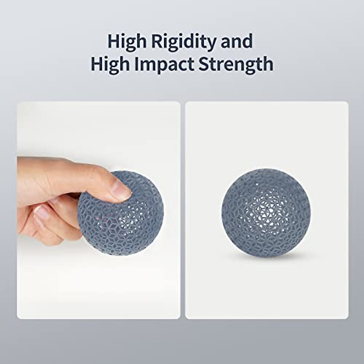 ANYCUBIC Tough Resin, 3D Printer Resin with High Precision and High Toughness, 365-405nm Fast Curing 3D Resin for 4K 8K LCD/DLP/SLA 3D Printing (Grey, 1kg)