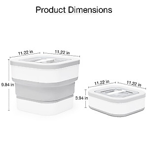 Conworld Laundry Detergent Container, Laundry Powder Dispenser with Scoop for Laundry Room Décor and Accessories, Space Saving Laundry Room Organization and Storage, Gray