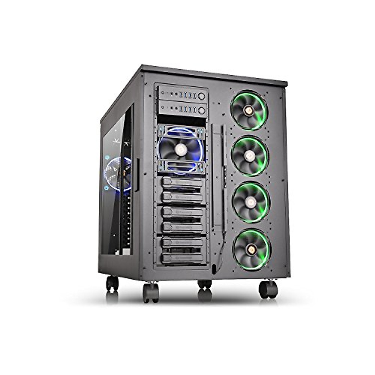 Thermaltake Core W200 Dual System Capable Extreme Water Cooling XL-ATX Fully Modular/Dismantle Stackable Tt Certified Super Tower Computer Case CA-1F5-00F1WN-00 Black