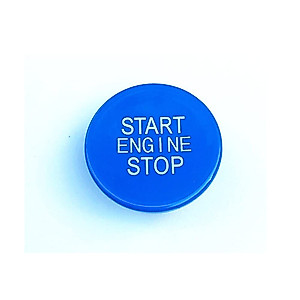 CHEYINGCHIDIY Blue Car Engine Start Stop Switch Ignition Button Cover Replacement Compatible with BMW 1 2 3 4 8 X5 X6 X7 Z4 Series F40 F44 G20 G22 G14 G05 G06 G29