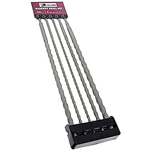 Steel Dragon Tools 5 Piece 24" SDS Masonry Drill Bit Set fits Milwaukee Hilti Bosch Tungsten Carbide Tip 3/8", 1/2", 5/8", 7/8" & 1"