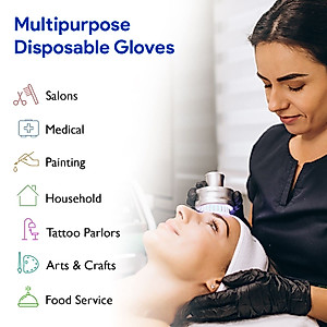 Disposable Black Nitrile Gloves Medium, 2,000 Count Case - Heavy Duty 4 Mil Thick - Powder Free, Rubber Latex Free, Medical Exam Grade, Cooking and Food Safe - Soft with Textured Tips