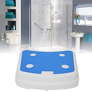 QIRG Shower Stepping Stool, 4 inches Stackable Non Slip Sturdy Removable Portable Bath Step Stool Heavy Duty Child Footstool Toddler Safety Steps with Rubber Foot Pad for Kitchen, Bathroom, Toliet