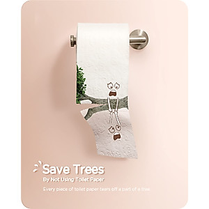 Ciays Bidet Attachment for Toilet Ultra-Slim Bidet Sprayer Non-Electric Dual Nozzle for Feminine/Posterior Wash Bidet Toilet Attachment with Pressure Controls，Sliver/White