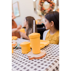 Re-Play Made in USA 2 Convertible Cups for Toddlers with Sippy Cup and Straw Cup Lids - 2 Plastic 10 Oz. Toddler Cups, 2 Hard Sput Sippy Cup Lids, 2 Straw Cup Lids and 2 Bendy Straws - Aqua