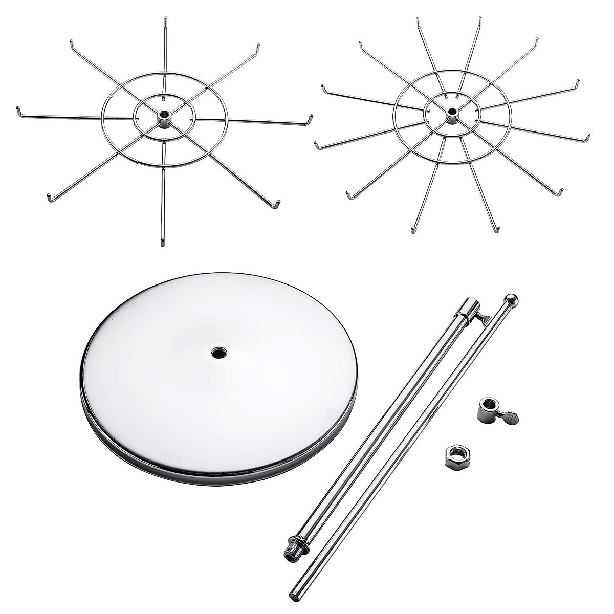 Polmart Heavy Duty Adjustable 2-Tier Countertop Spinner Display Stand, with Adjustable Height & Tiers