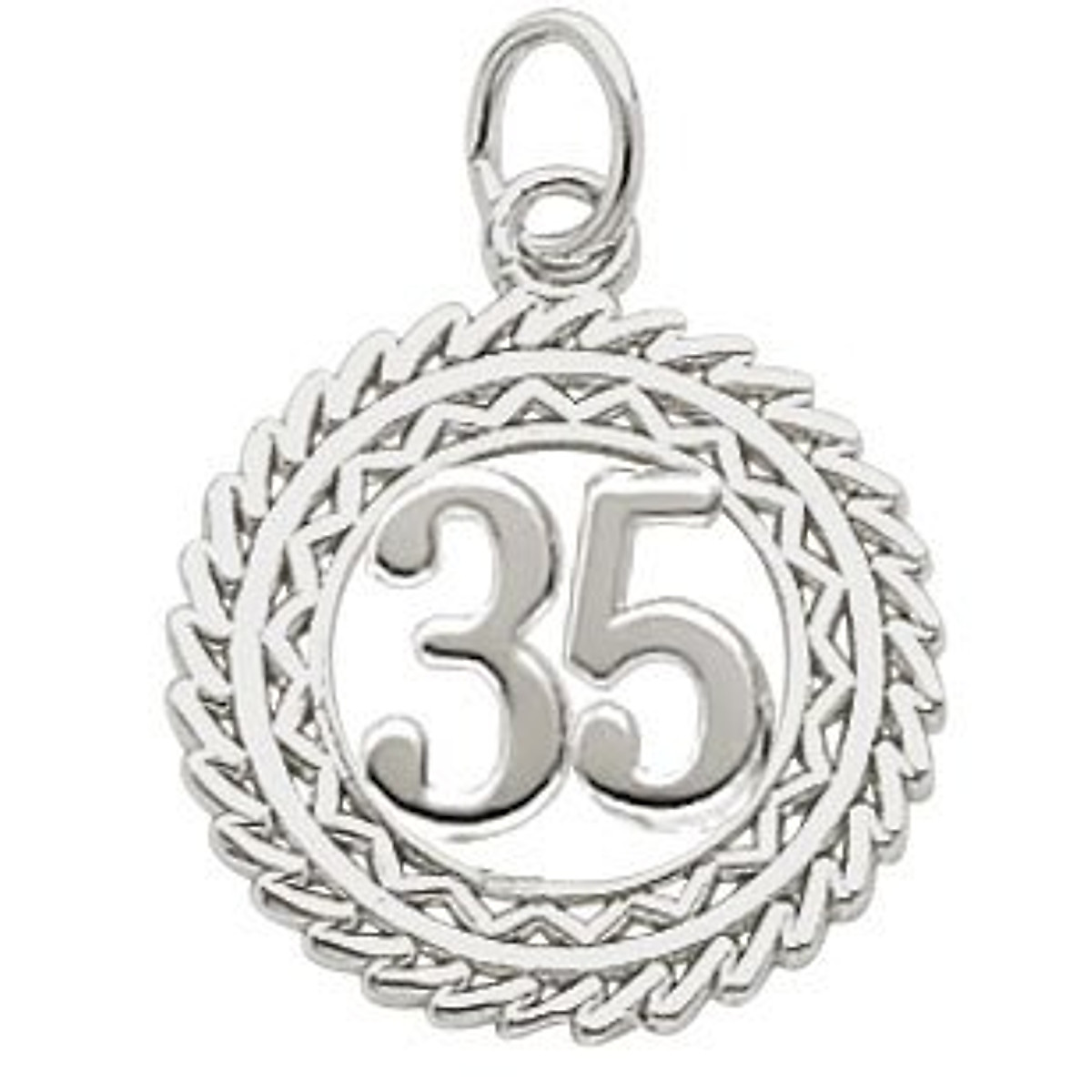 Rembrandt Charms Number 35 Charm, Sterling Silver