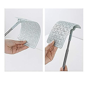 Aracoware 2 PCS Large Extendable Fly Swatter Flyswatter PE Plastic Head Telescopic Stainless Steel Handle Fly Flapper Strong Flexible Manual Swat Set for Spiders Mosquito Insects Bugs