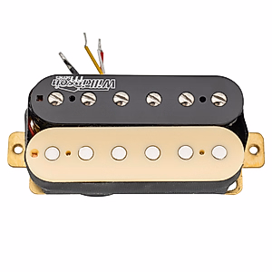 Wilkinson Vintage Tone Alnico 5 Overwound Open Style Humbucker Bridge Pickup for Electric Guitar, Zebra