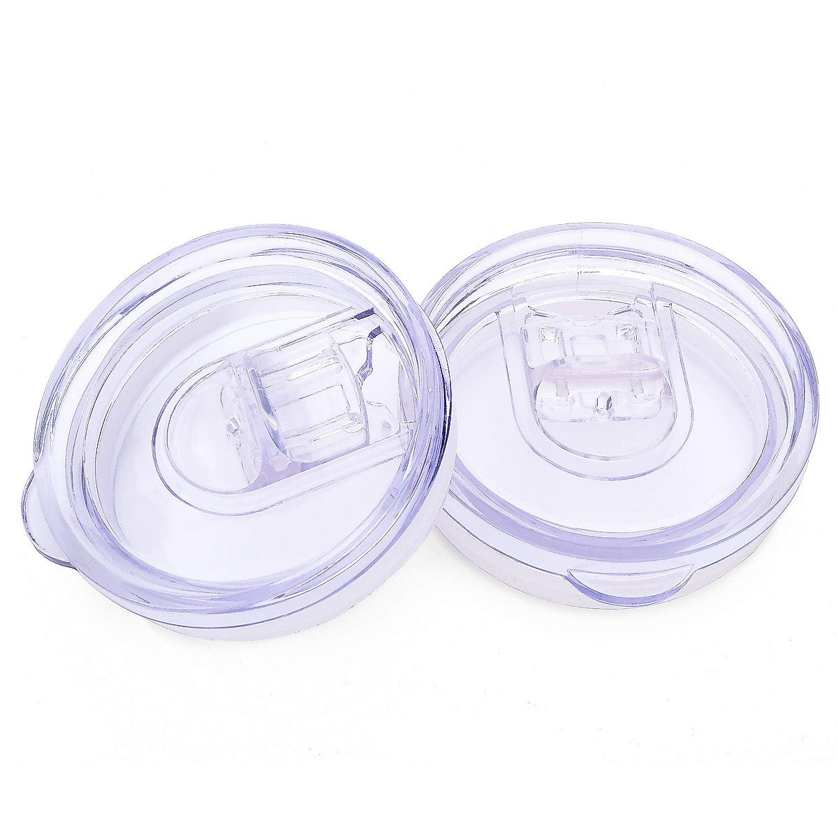 Lid for SUNWILL 12oz and 20oz Skinny Tumblers Only, Spill and Splash Resistant Sliding Covers Replacement 2 Pack, Straw Friendly, BPA Free