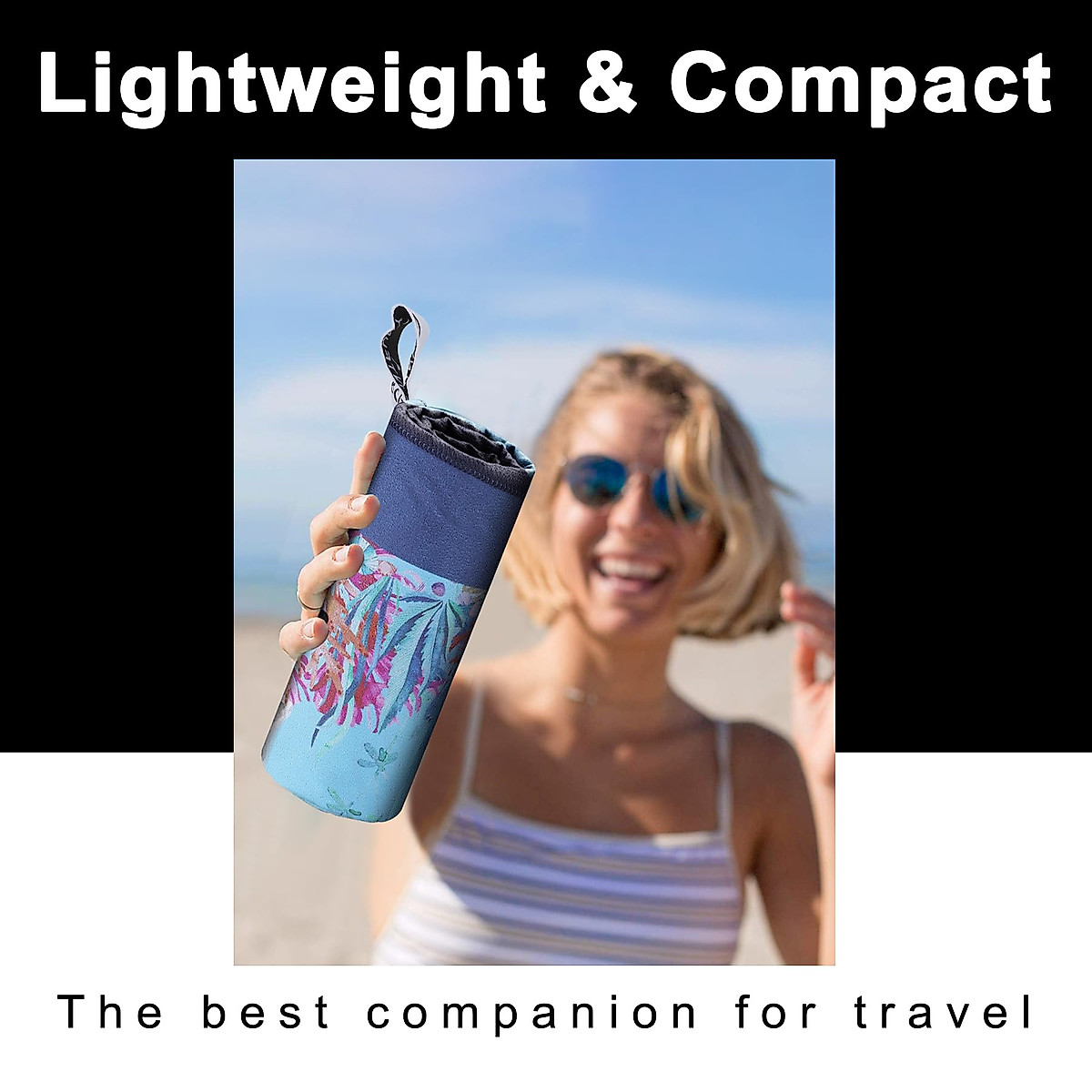 Microfiber Beach Towel Swim Pool Towel Quick Dry Compact Sand Free Toallas de Playa Pink Cute Women Birthday Gift Mom Wife Sister Her Boss Friend Appreciation Thank You Retirement Honeymoon Trip