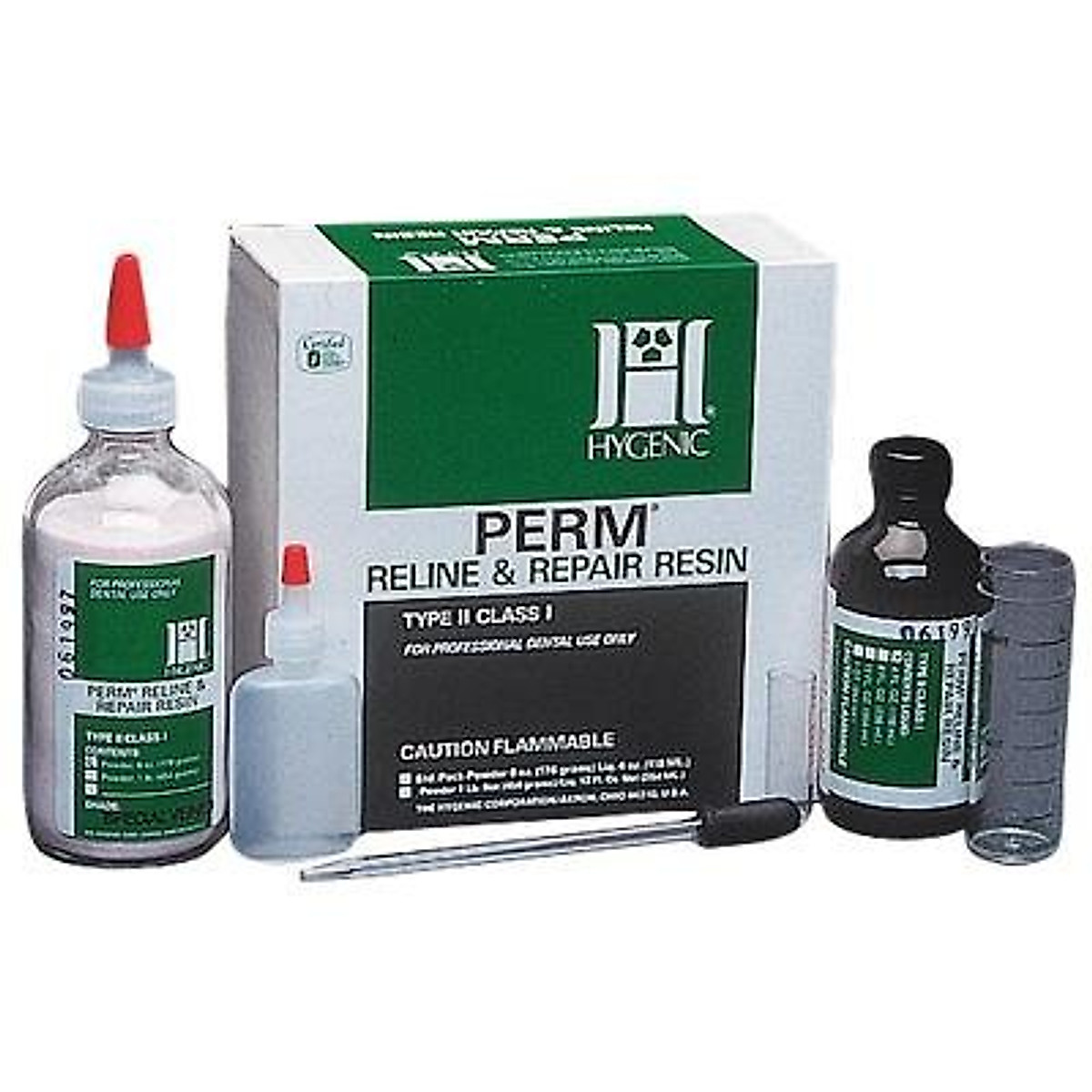 Coltene H00377 Perm Reline/Repair Resin Lab Pack, 25 lb. Powder, 2.5 gal Liquid, Clear