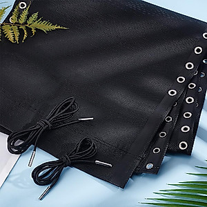 AHANDMAKER Zero Gravity Chair Replacement Fabric with Bungee Cord Kit, 16.7 Inch Wide Folding Chair Repair Cloth with Replacement Cord for Zero Gravity Chair, Recliners, Patio Lounge Chair, Black