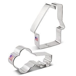 Real Estate Cookie Cutters 2-Pc. Set Made in USA by Ann Clark, House, Key