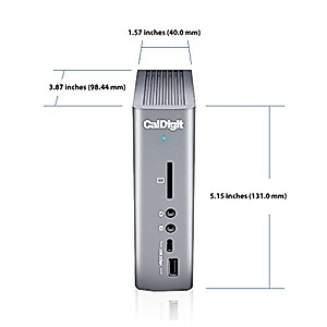 CalDigit TS3 Plus Thunderbolt 3 Dock - 87W Charging, 7X USB 3.1 Ports, USB-C Gen 2, DisplayPort, UHS-II SD Card Slot, Gigabit Ethernet for Mac & PC, Thunderbolt 4 Compatible (0.8m/2.62ft Cable)