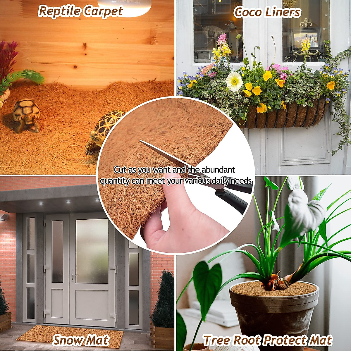 Riare 2 Pack 16 × 118 Inch No-Slip Ice and Snow Carpet Mats- Natural ...