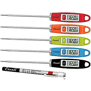 Escali DH1 Gourmet Digital Meat Thermometer with Extra Long Probe, NSF Certified, Black