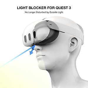 APEXINNO VR Silicone Face Pad Cover and Anti-Leakage Nose Pad for Meta Quest 3 Original Headset Accessories, VR Face Cushion and Light Blocker for Oculus Quest 3 Headset (Black)