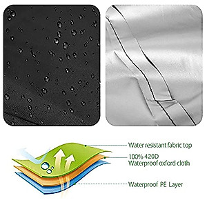 Patio Daybed Cover Round 420D Waterproof Heavy Duty Outdoor Canopy Daybed Sofa Cover All Weather Patio Garden Furniture Protector 87" Black