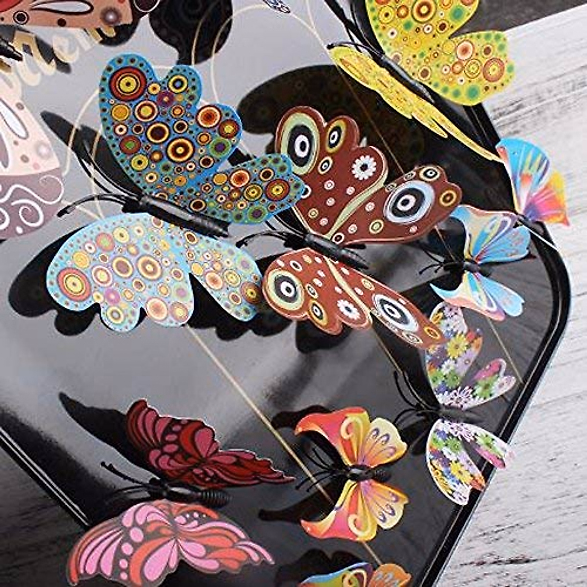 12PCS PVC 3D Butterfly Fridge Magnets Refrigerator Magnets Wall Stickers with Magnet for Wall Decor Art Decor Crafts Home Party Decoration