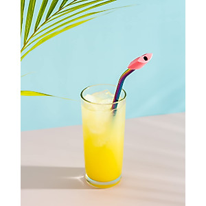 LipSip. Sip from a Straw Without pursing Your Lips to Help Prevent Lip Lines & Wrinkles. BPA-Free Dishwasher Safe Ecofriendly (Pink & Rainbow)