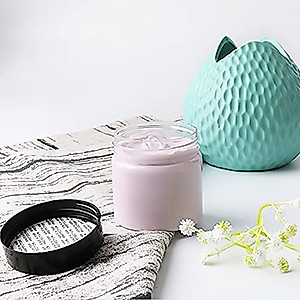 Accguan 30Pack 2oz Plastic Jar Storage Container with Black Lids Airtight Clear Wide-mouth Slime Storage Jars for Cosmetic Cream Light Clay