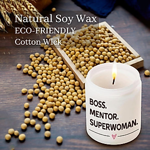 Hiipeenow Boss Gifts for Women, Handmade Natural Soy Wax Lavender Scented Candle Presents (7oz) - Boss Lady Gifts, Valentines Day Bosses Day Birthday Retirement Christmas Boss Gifts for Women Female