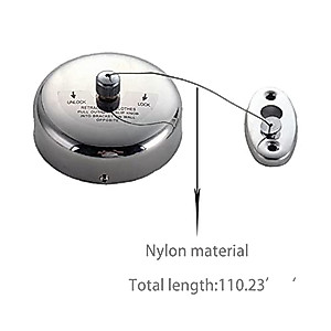 LiXiongBao Retractable Clothesline,304 Stainless Steel Clothing Line Dryer with Adjustable Rope String for Hanging Drying Shower Room Bathroom Laundry Hotel Balcony