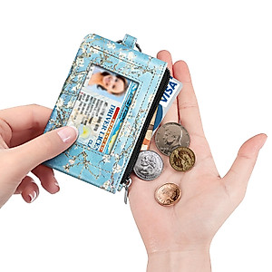 Fintie Zip ID Case Card Holder, Slim Coin Purse Wallet RFID Blocking Change Pouch with Key Chain